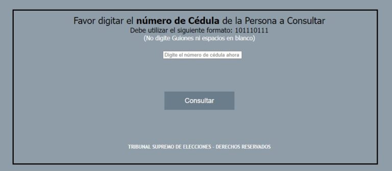 Consulta Registro Civil por Cédula 〗 | ☎ Costa Rica