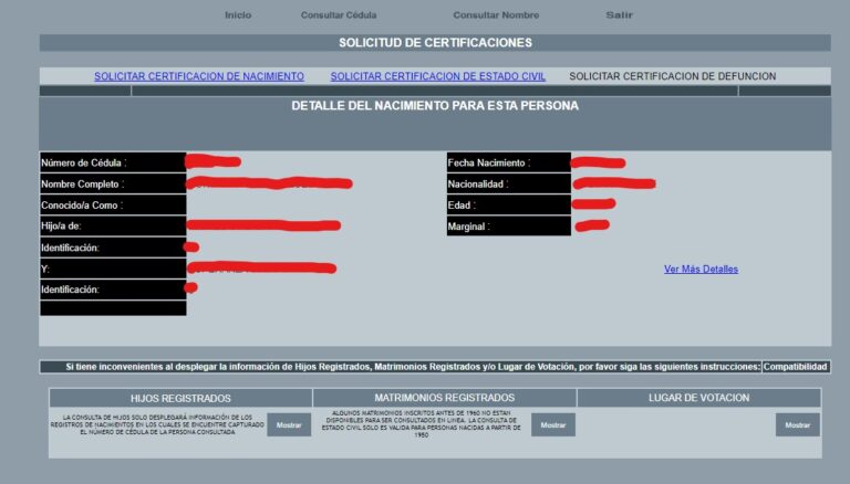 Consulta Registro Civil por Cédula 〗 | ☎ Costa Rica
